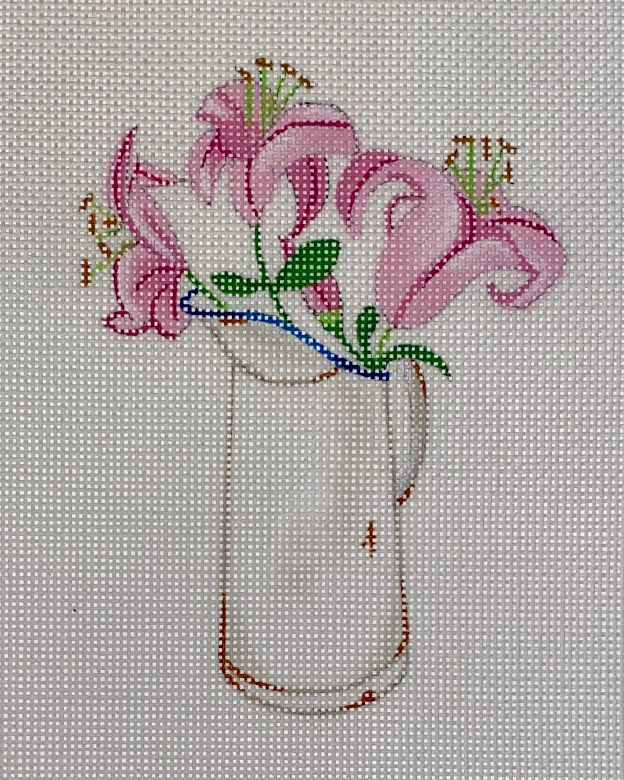 SF12 Pink Flowers In A Pitcher – Stitch Boutique