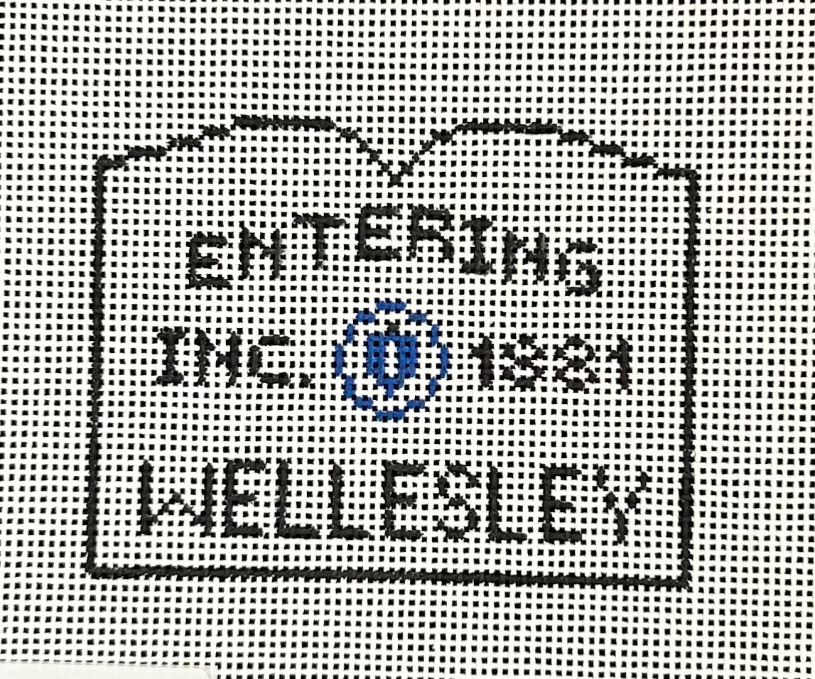 Entering Wellesley Sign – Stitch Boutique